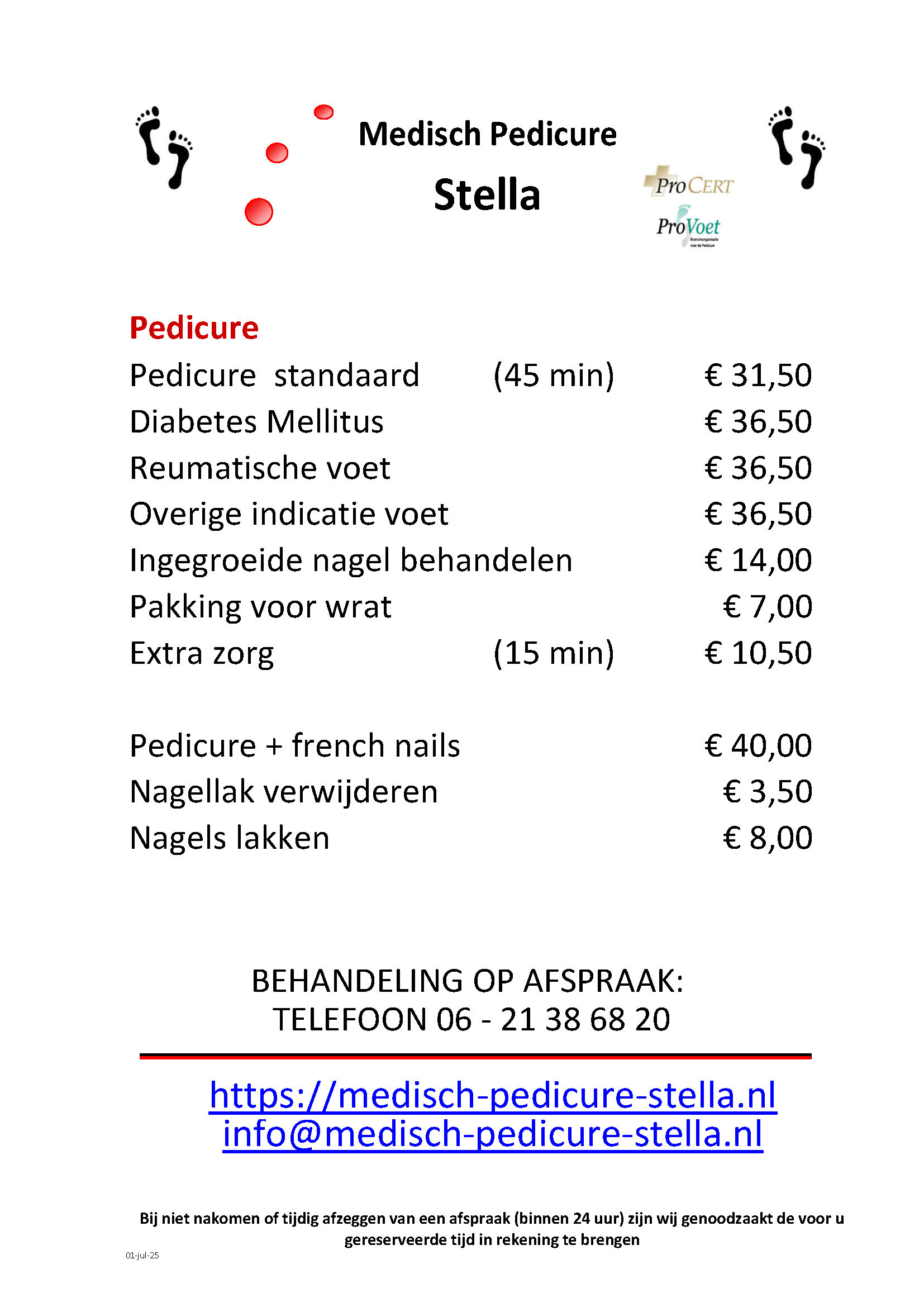 KAPSALON / MEDISCH PEDICURE STELLA - Pedicure